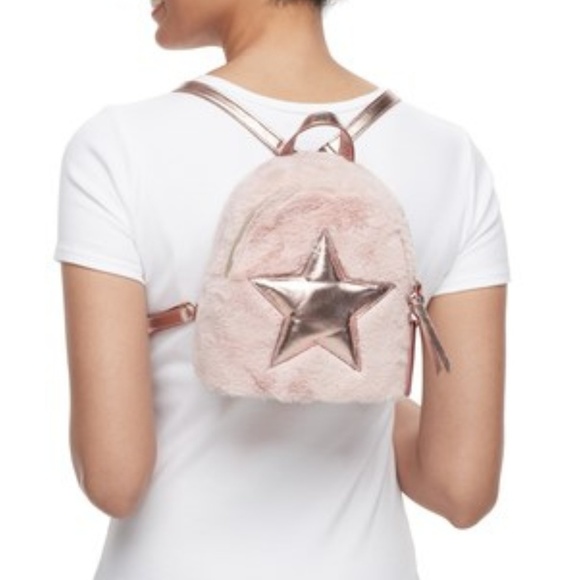 Bags | Plush Pink Mini Backpack | Poshmark